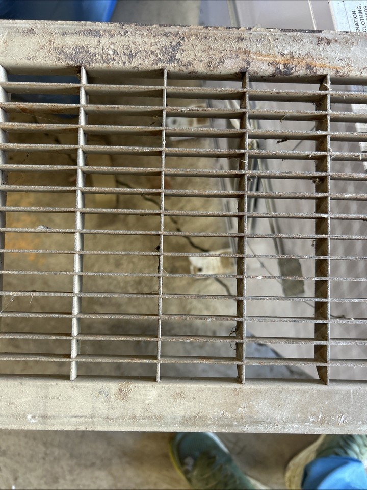 Antique Metal Heat Register Grate 8 X 30 Rectangular Grid Floor Wall ...