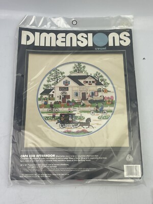 NEW 1991 DIMENSIONS Crewel CAPE COD AFTERNOON Needlepoint Embroidery Kit 1394 | eBay