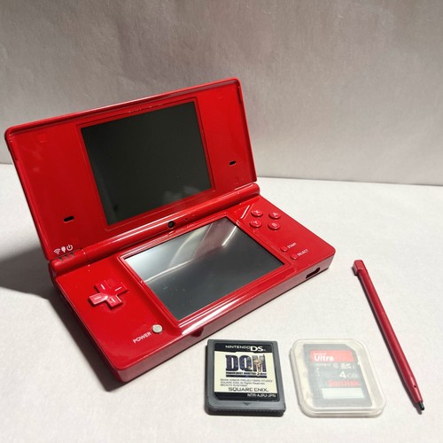 Nintendo DSi Red Console w/ Charge cable SD card +++Dragon Quest ...