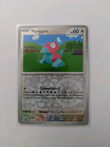 Pokemon Scarlet Violet 151 Porygon 137/165 Reverse Holo | eBay
