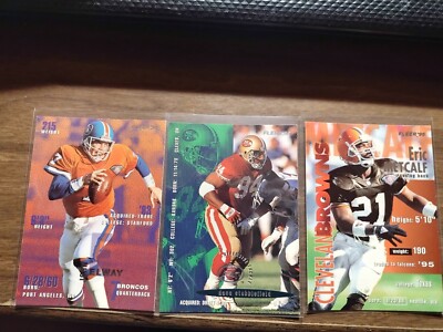 John Elway, Dana Stubblefield & Eric Metcalf Fleer #351,85&110 | eBay