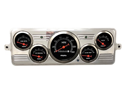 1939 Chevy Car 5 Gauge Dash Panel Cluster Set 39 Black | eBay