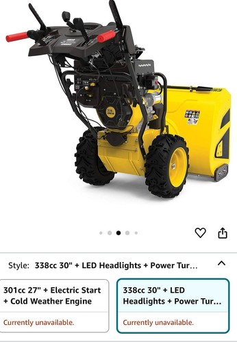 Champion Power Equipment 338cc 30-Inch 2-Stage Gas Snow Blower | eBay