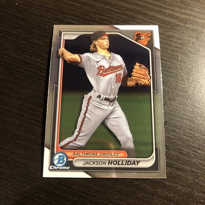 Jackson Holliday 2024 Bowman Chrome #BCP-47 Baltimore Orioles Baseball ...