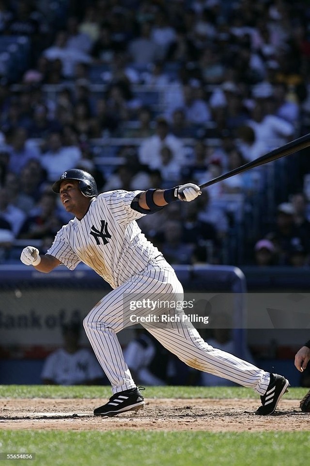 NEW YORK YANKEES 2005 FELIX ESCALONA GAME WORN USED JERSEY SALVATION ...