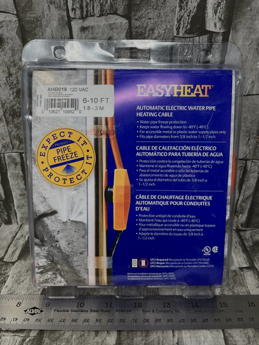 Easy Heat AHB-019 Cold Weather Valve and Pipe Heating Cable 6-10 Ft NEW ...