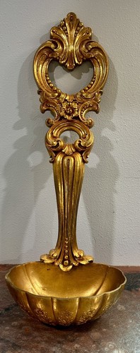 1972 Syroco #3476 Large Spoon Ladle Gold Tone Wall Planter Hollywood ...