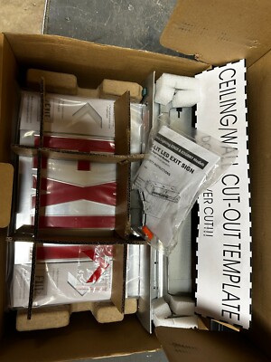 LITHONIA RECESSED EDGELIT EMERGENCY EXIT # EDGR 1 RMR EL SD M4 | eBay