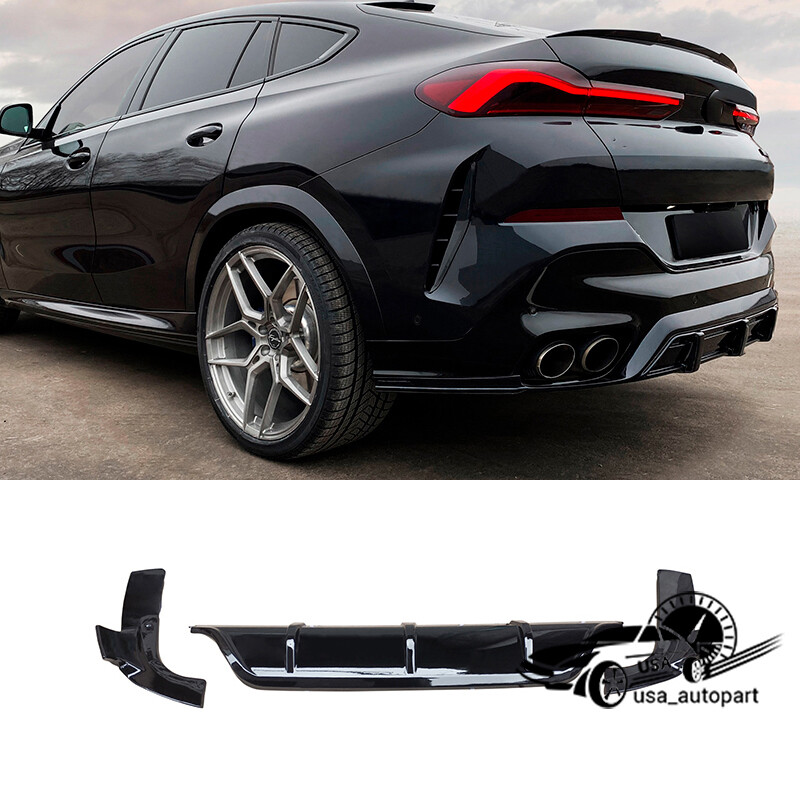 Fits 2020-2023 2025 BMW G06 X6 M Sport Rear Bumper Lip Diffuser PP ...