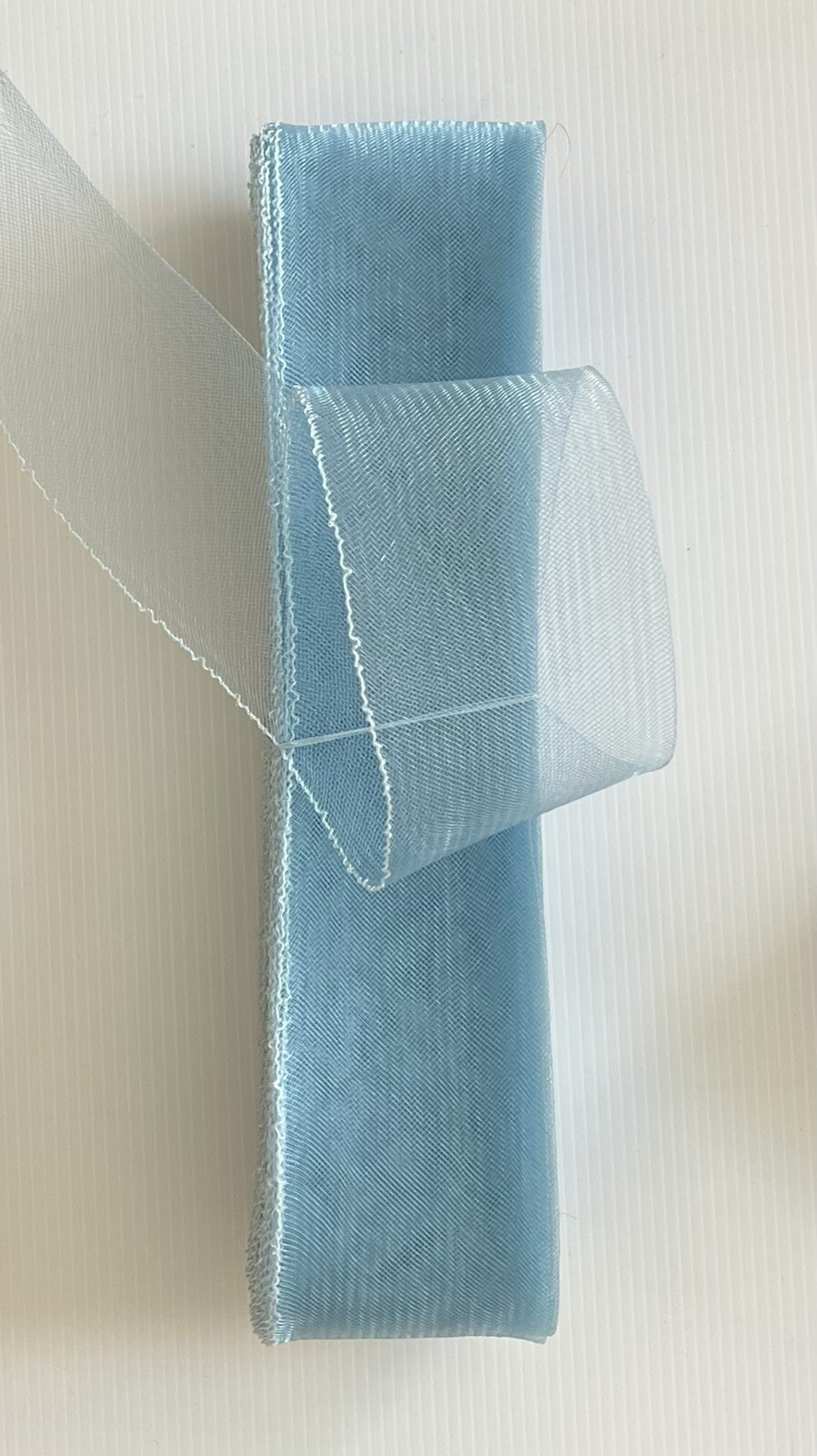 MILLINERY 3” width Horsehair Braid Crinoline Trim LIGHT BLUE • 6+ Yards ...