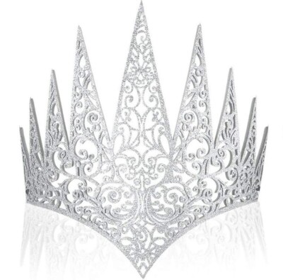 Silver Glitter Evil Queen Crown | eBay
