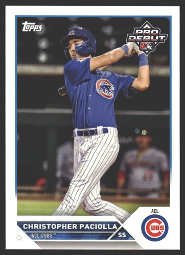 Christopher Paciolla #PD-195 2023 Topps Pro Debut ACL Cubs | eBay