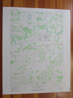 Hartford Michigan 1982 Original Vintage USGS Topo Map | eBay