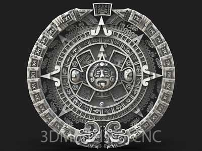 3D Model STL File for CNC Router Laser & 3D Printer The Maya Calendar 2 ...