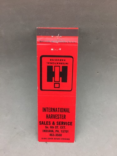 Matchbook Flat Cover Farm Tractor Vintage IH International Harvester ...