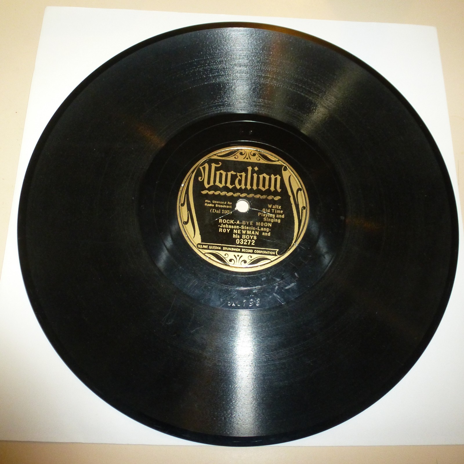 PREWAR COUNTRY 78 RPM RECORD - ROY NEWMAN & HIS BOYS - VOCALION 03272 ...