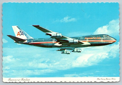 VIntage Airline Airplane Postcard - American Airlines - 747 Astroliner ...