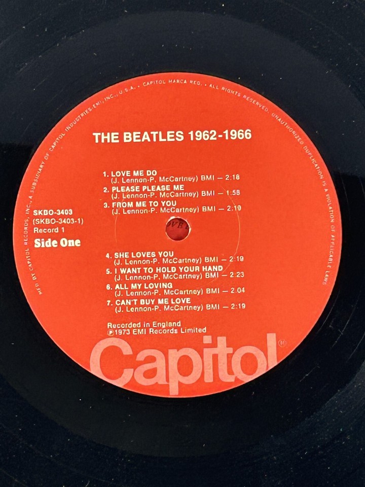 THE BEATLES - 2 Vinyl LP album THE BEATLES 1962-1966 (1976) SKB-3403 ...