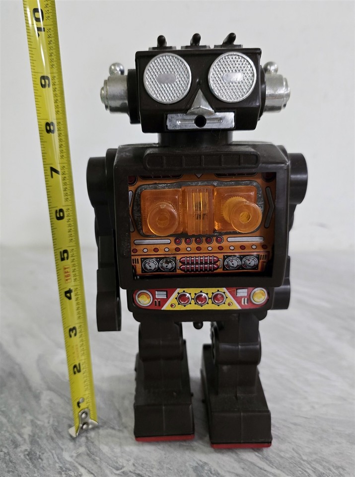 X-912 VINTAGE 1970'S S.J.M BATTERY OPERATED SPACE FIGHTER ROBOT W/ BOX ...