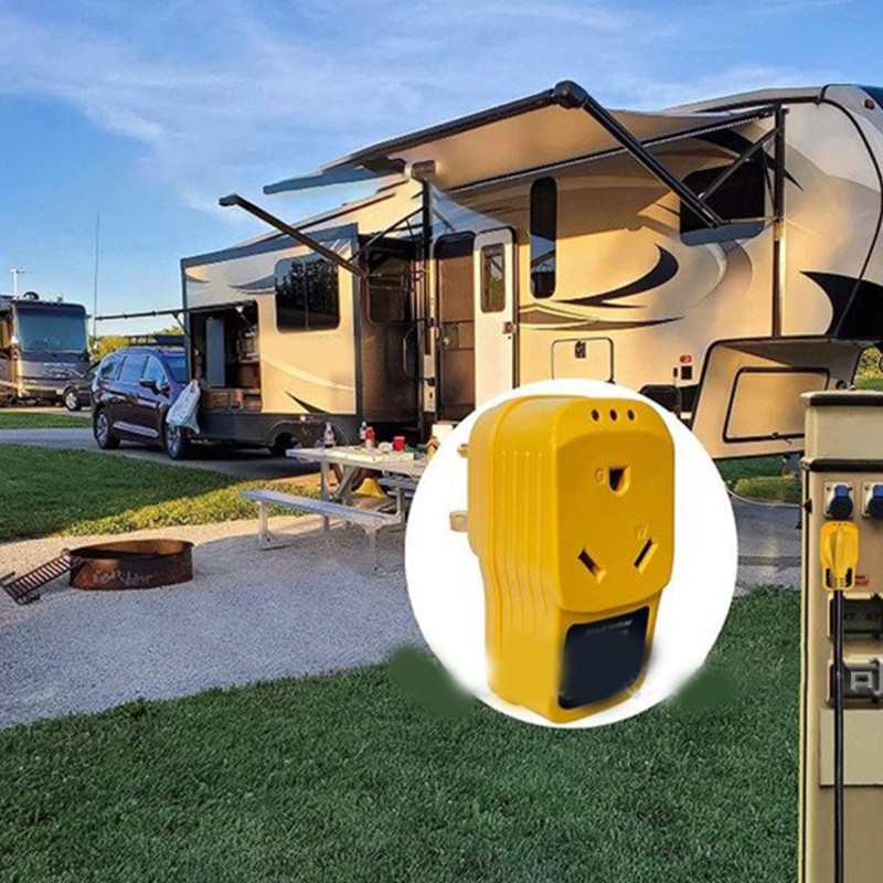 Adapter Circuit Analyzer 30-Amp RV Surge Protector Wiring Trailer Power ...