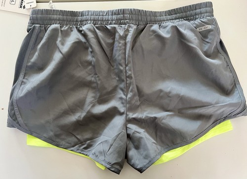 NEW RBX Active Women’s Grey/Lime Green Athletic Shorts X-Dri Inner ...