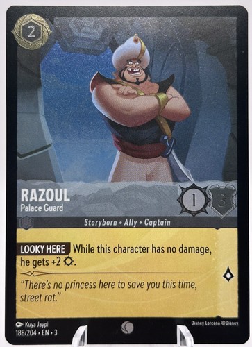 Razoul Palace Guard 188/204 Coil Foil Disney Lorcana: Into The Inklands ...
