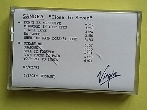 SANdRA Cretu Lauer Arabesque ENIGMA "Close to seven" UK cassette tape ...