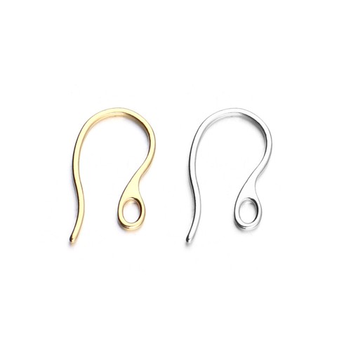 50pcs Stainless Steel Ear Wires Earrings Hook Clasp DIY Jewelry ...