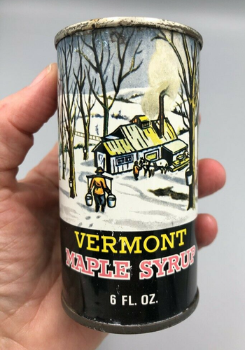 Vintage VERMONT MAPLE SYRUP TIN 6 oz Can Advertising FAIRFIELD | eBay