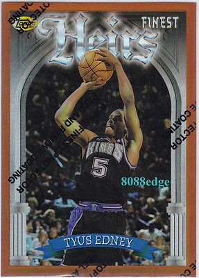 1996-97 FINEST REFRACTOR: TYUS EDNEY #216 KINGS/CETICS/UCLA/2x ITALIAN ...