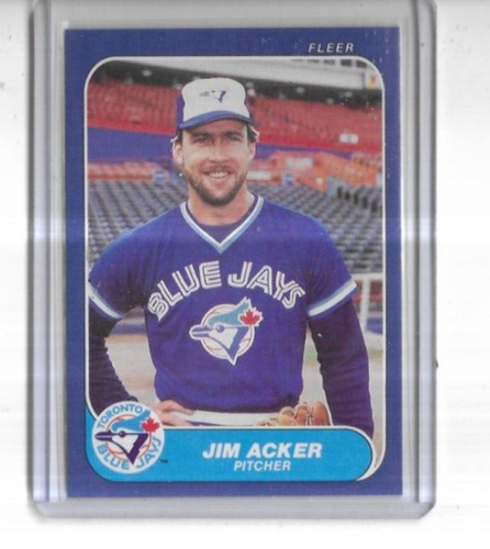 1986 Fleer #50 Jim Acker Toronto Blue Jays | eBay