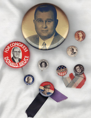 9 OLD RARE POLITICAL MILITARY CAMPAIGN BUTTONS WOODROW WILSON ...
