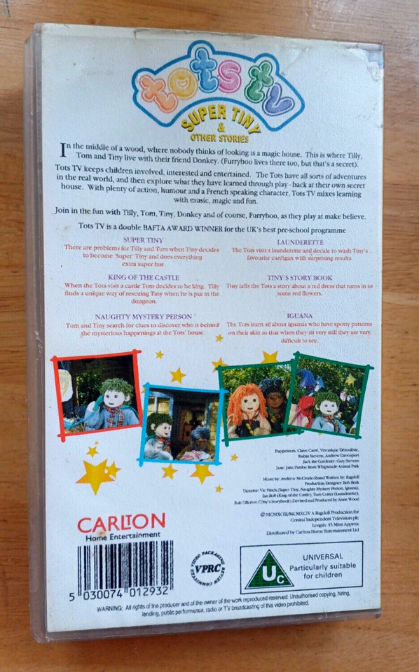 TOTS TV - SUPER TINY AND OTHER STORIES Kids tv series UK PAL VHS VIDEO ...