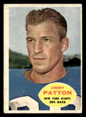 Jimmy Patton 1960 Topps Card #79 New York Giants (Corner Crease) | eBay