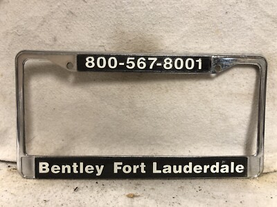 Bentley Fort Lauderdale License Plate Frame | eBay