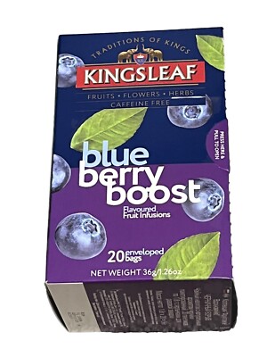 Kingsleaf Tea - BLUEBEERY BOOST – ENVELOPED Fruit Tea 20 tbs / 36g ( 1. ...
