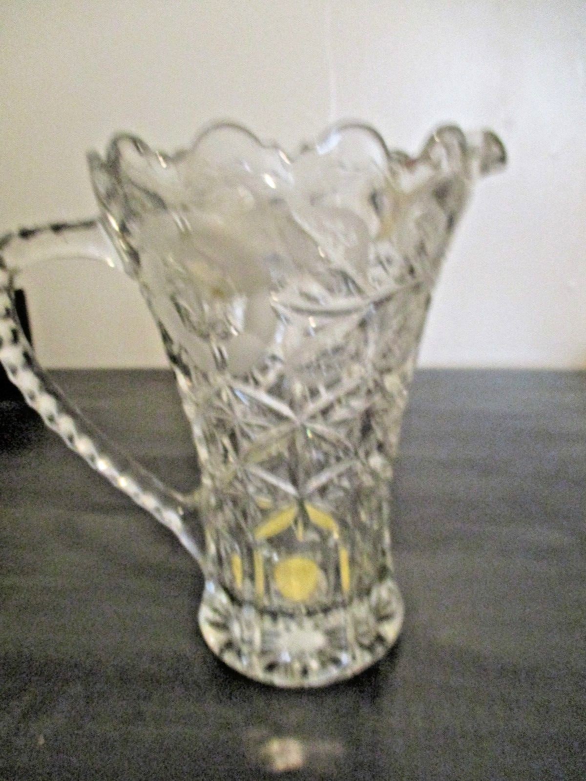Royal Pinwheel Avitra Crystal Star & Pinwheel Pitcher * Footed * 24 ozs ...