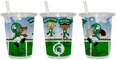 Michigan State Spartans 10 oz Sip n Go Plastic Cups (Set of 3) BPA Free ...