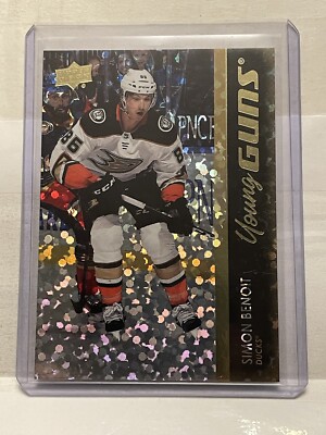 2021-22 Upper Deck Simon Benoit #228 Young Guns Speckled Rainbow Foil ...