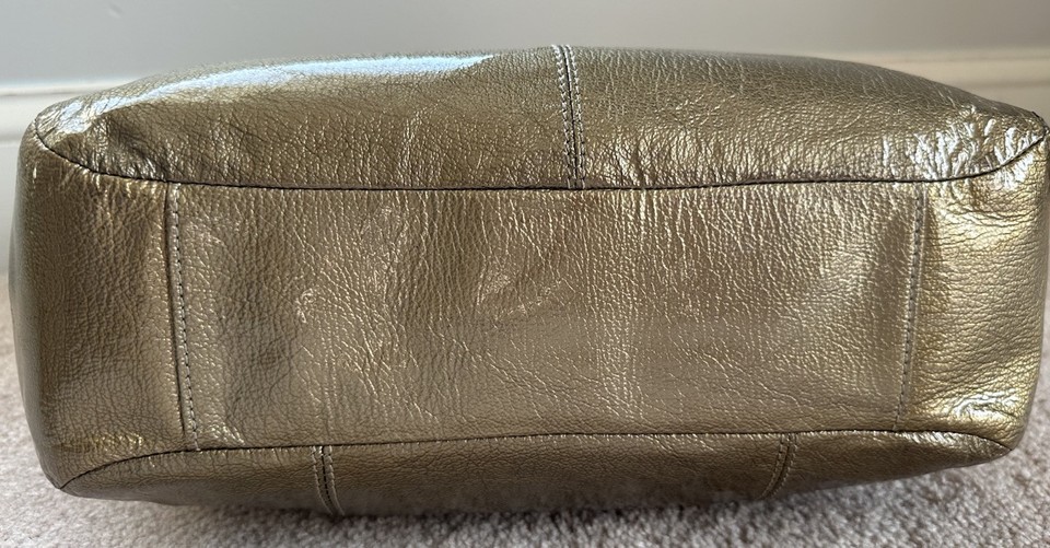 Coach Madison Gold Leather Purse Tote HandBag F15253 Y2K | eBay