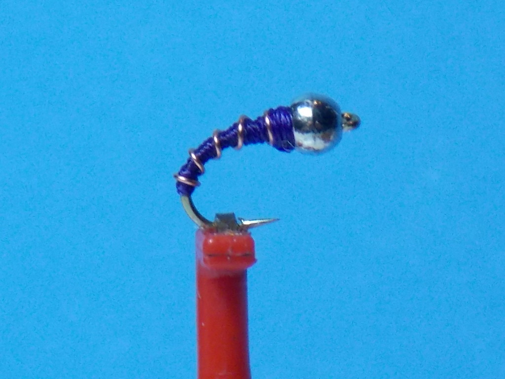 Tungsten Zebra Midge Emerger Fly (Purple with Nickel bead sz 18 ) HOT ...