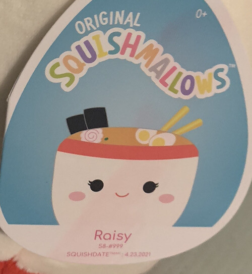 Squishmallow Kellytoy Plush Snack Raisy Ramen Bowl 8" Great Christmas ...
