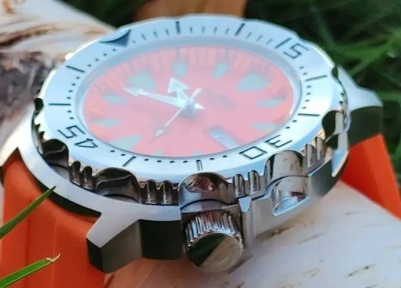 Automatic Sea Monster Watch, Norsk, Diver, Seiko NH36a movement Orange ...