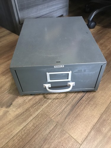 Vtg Cole 1 Drawer Lateral Filing Cabinet 16”x12.75”x6” | eBay