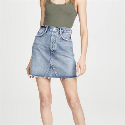 NWT AGOLDE Riddle Ada Hi Rise Mid Length Skirt Size 25 $128 | eBay