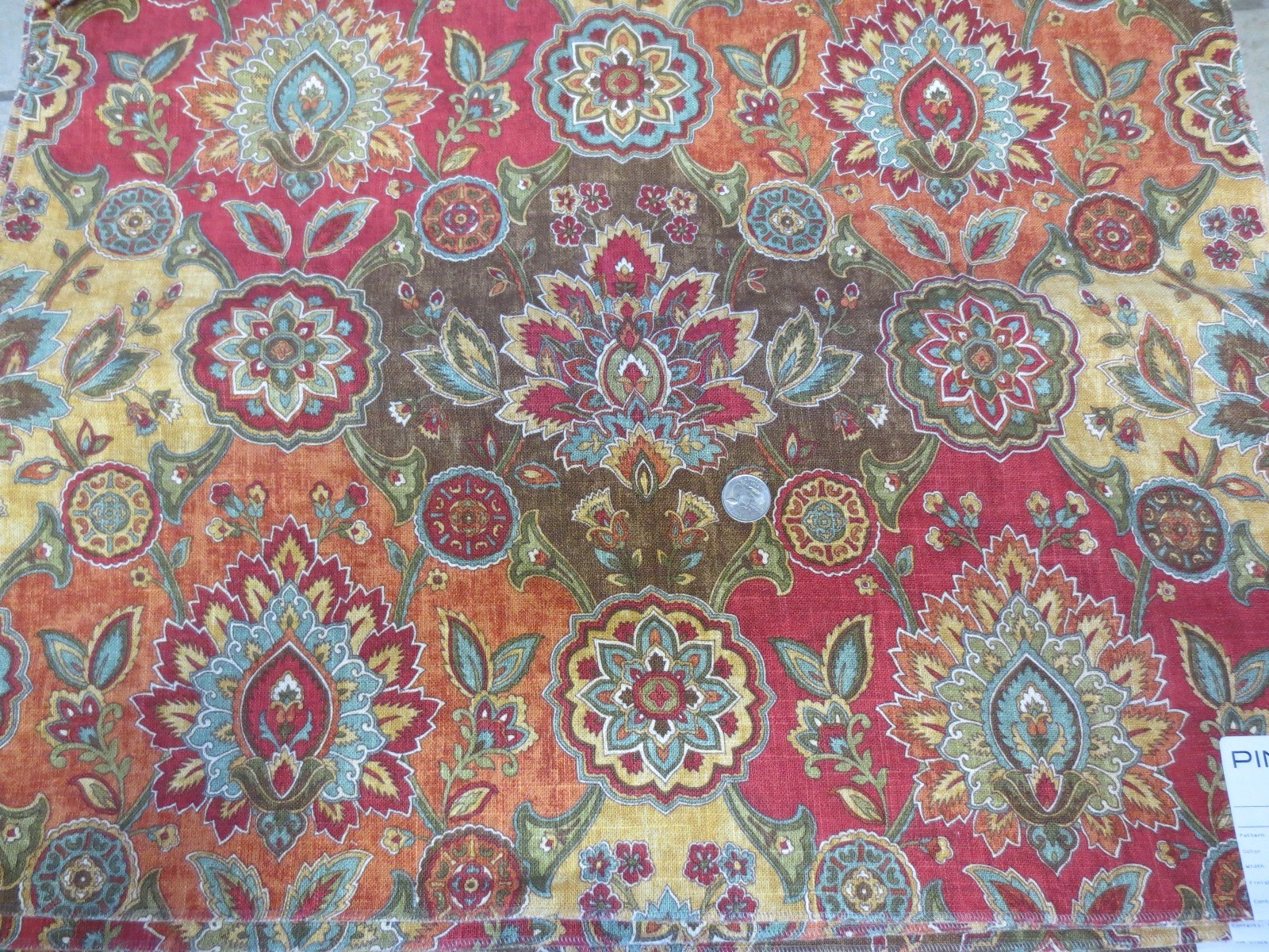 Pindler Fabric sample crafts upholstery Chair Stool pillow Linen Blends ...