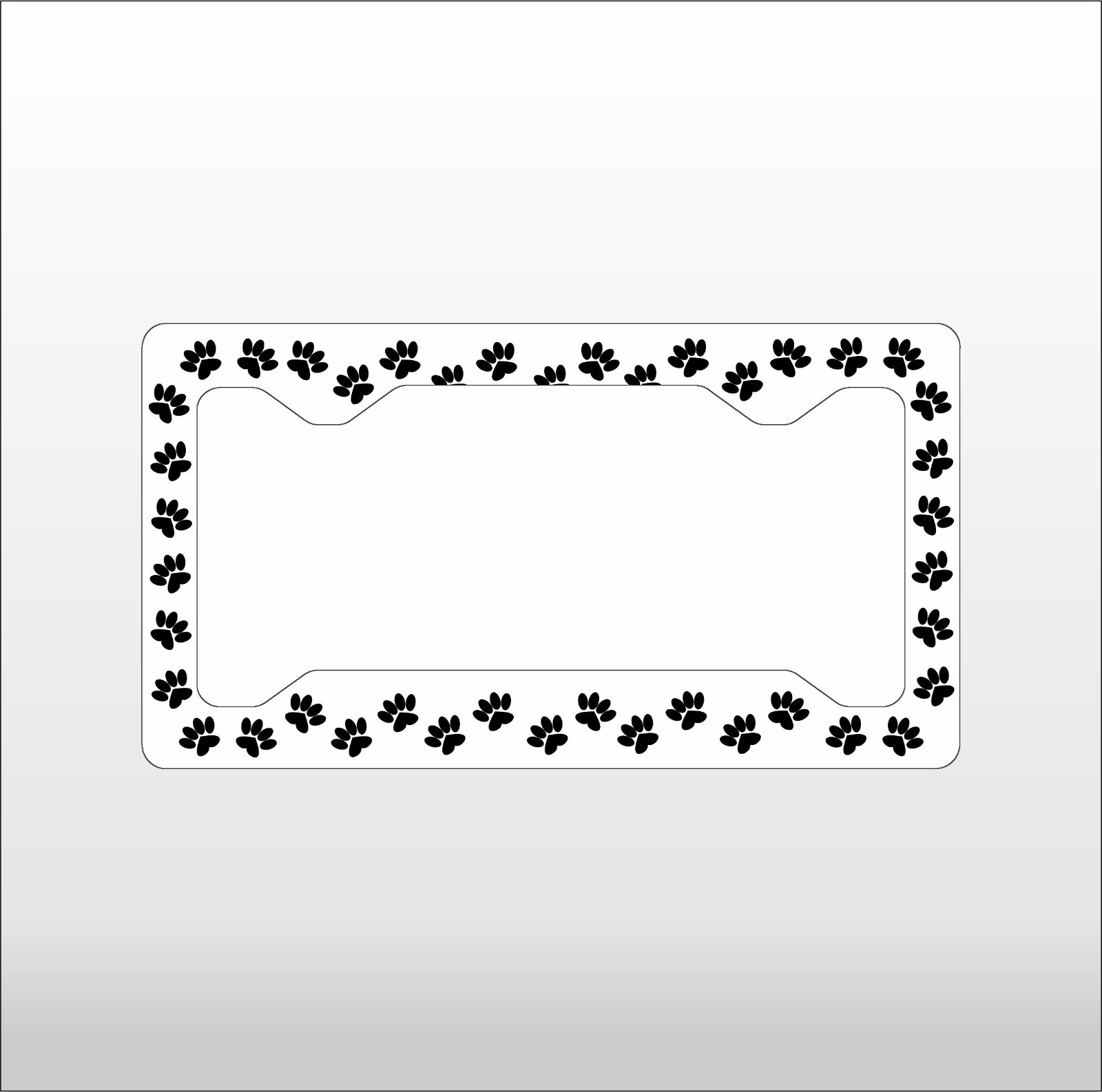 Pet Paws Car License Plate Frame Auto Truck Tag Vanity Frame | eBay
