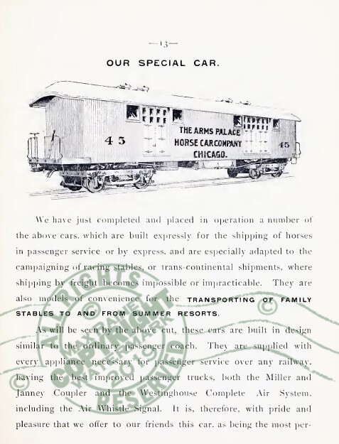 Arms Palace Horse Car Co (1889) CATALOG Horse Stock Train Cars Railroad ...