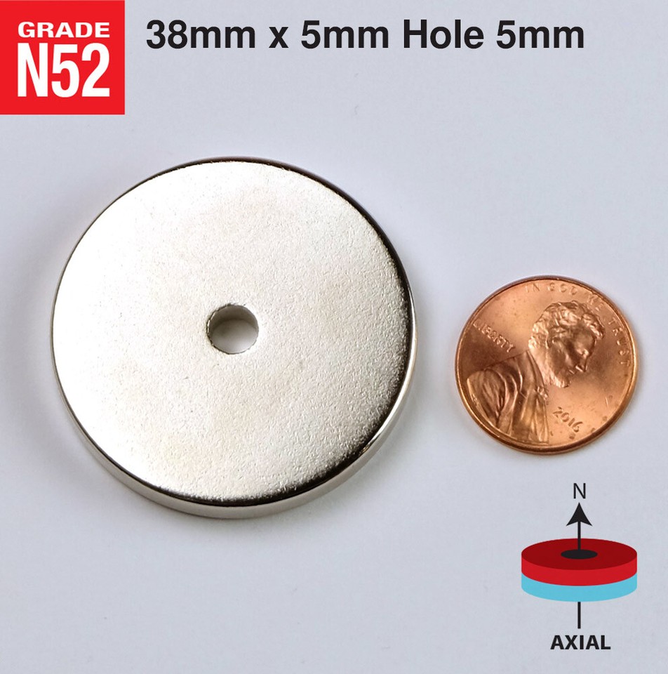 Rings Countersunk N52 Super Strong Rare Earth Neodymium Magnet North ...