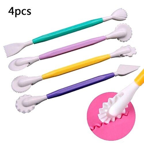 4PCS Fondant Cake Decorating Modelling Tools Cutter Baking Craft Cake ...
